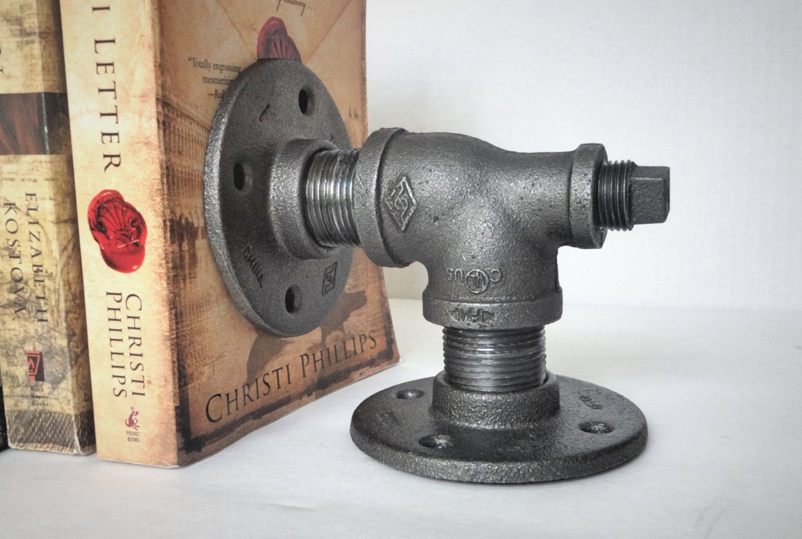 Industrial Pipe Bookend - Etsy