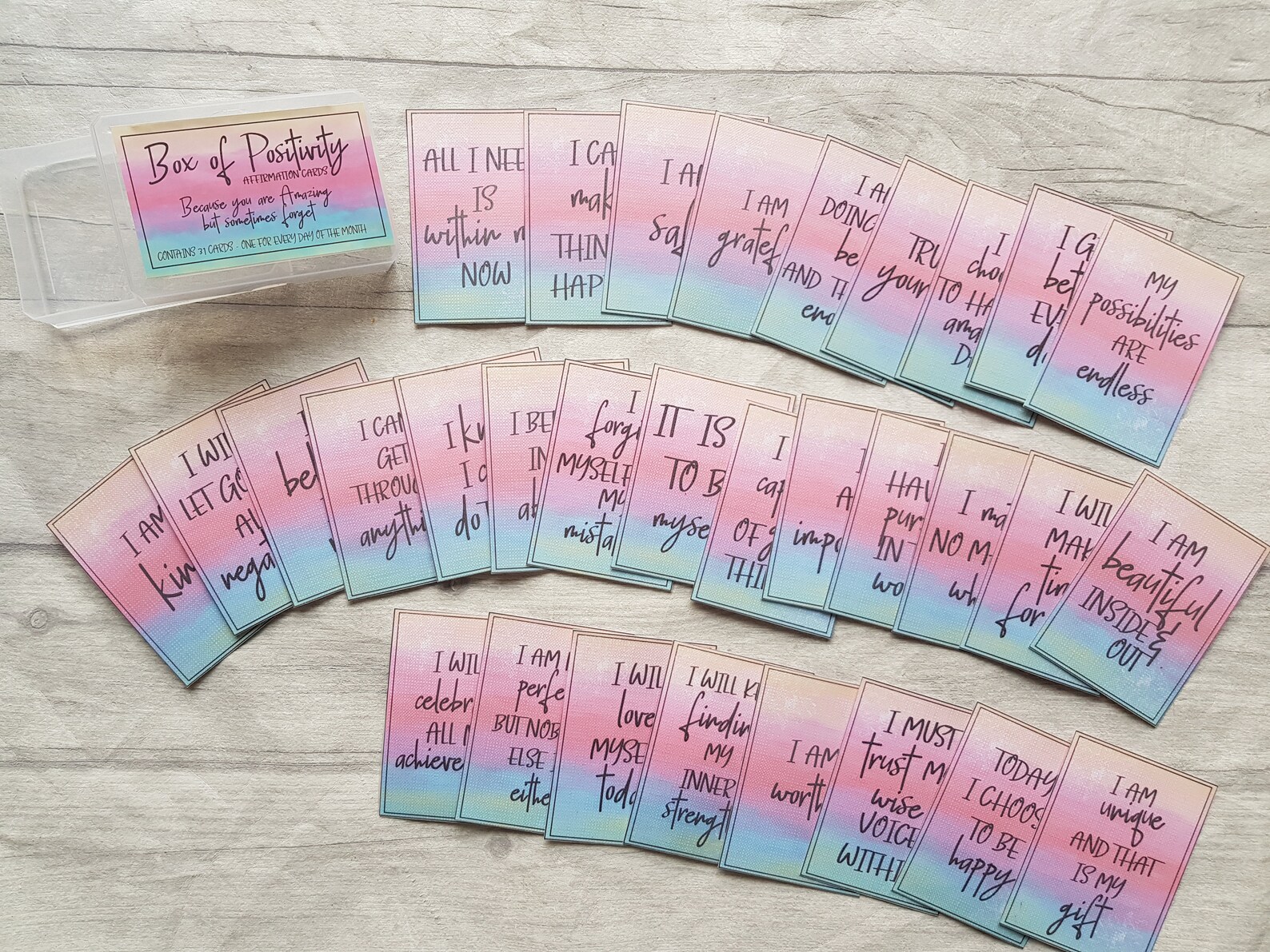Box of Positivity Gift Affirmation Card Positive - Etsy