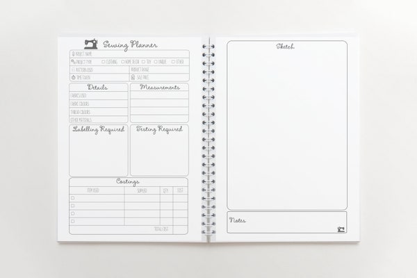 Sewing Planner Printable Pdf, Fashion Design Project Planner, Guide Body Measurements Sewing ...