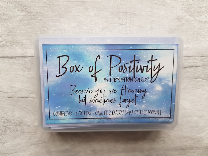 Box of Positivity Gift Affirmation Card Positive | Etsy