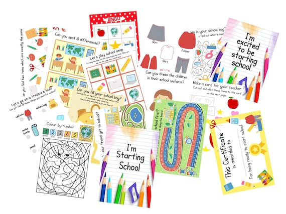 I'm Starting School Printable Activity Book DOWNLOAD - Etsy