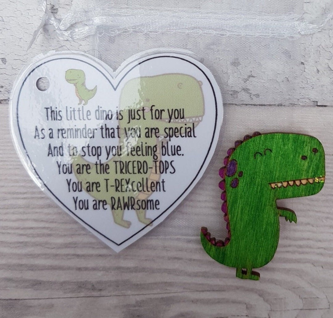 Dinosaur Positivity Gift - Pocket Hug - Anxiety Aid - Dino Gift ...