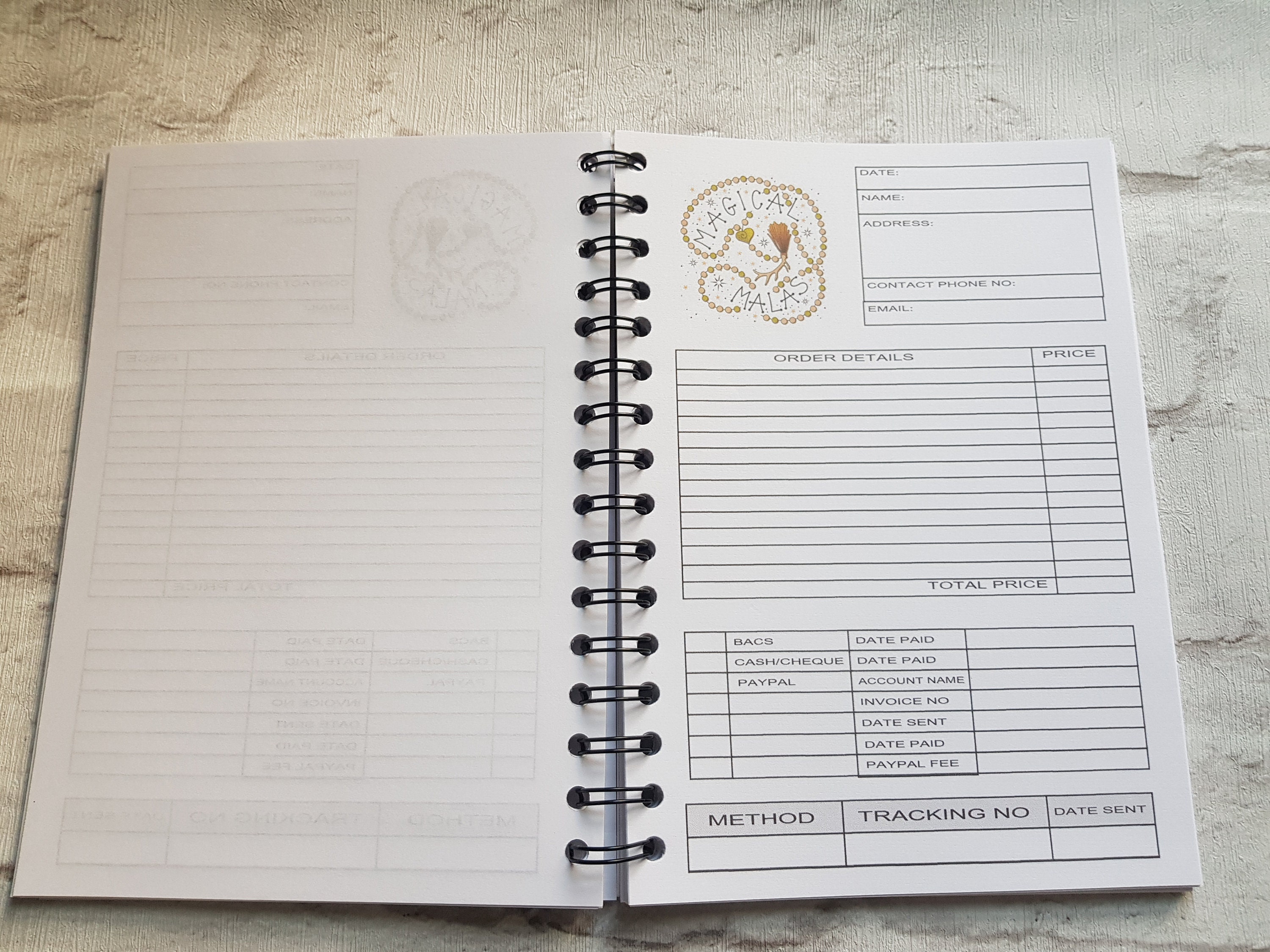 Order Book Spiral Bound Order Book Custom Order Book | Etsy