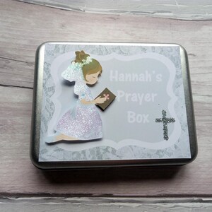Prayer Tin - Prayer Box - Personalised Prayer Tin - Communion Prayer ...