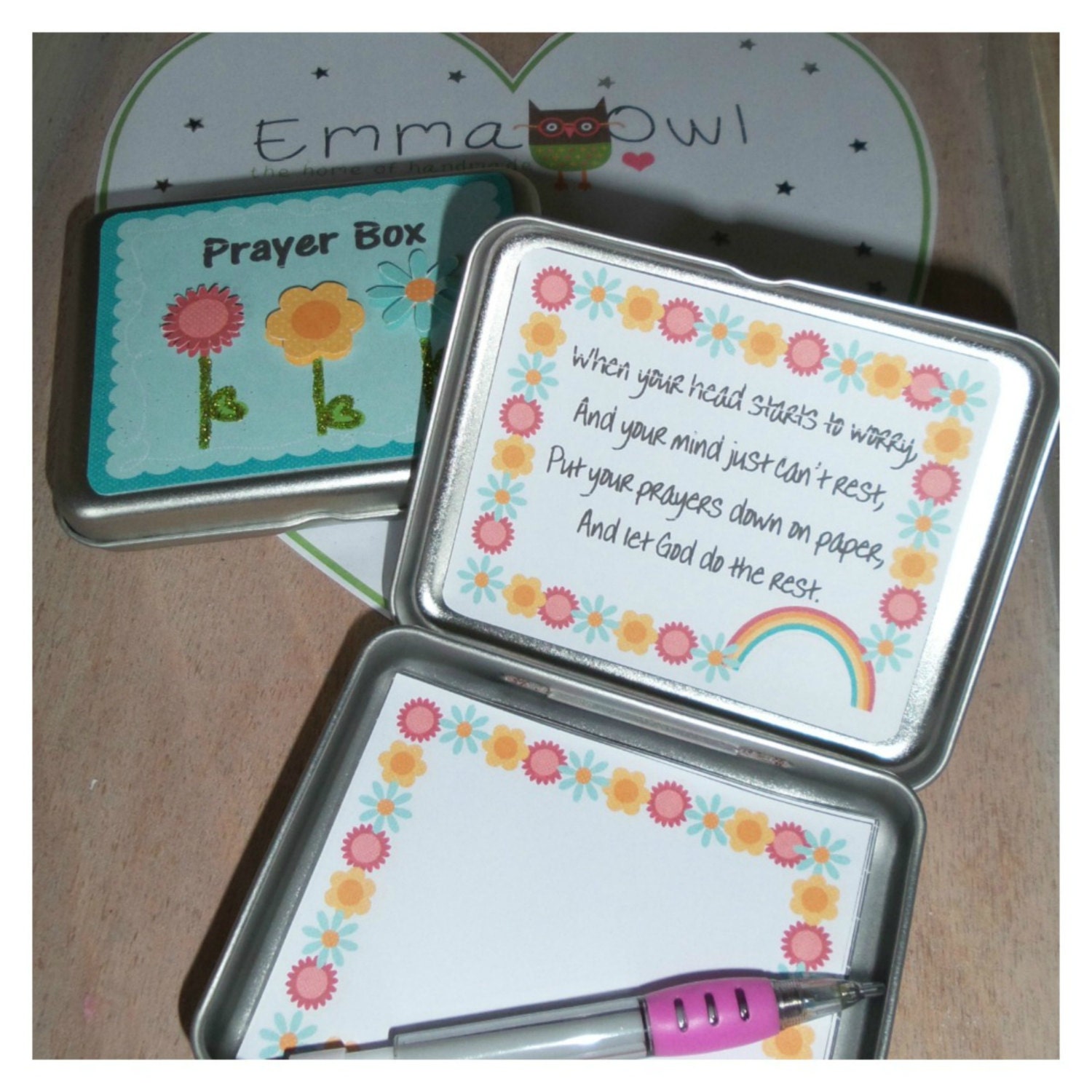 Prayer Tin Christening Gift Religious Box - Etsy UK