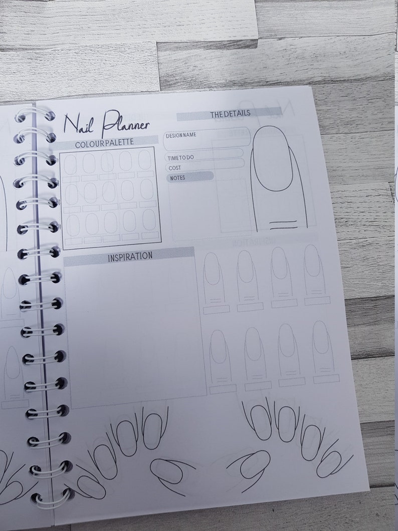 Nail Art Planning Book - Nail Technician Design Book - Beauty Salon ...