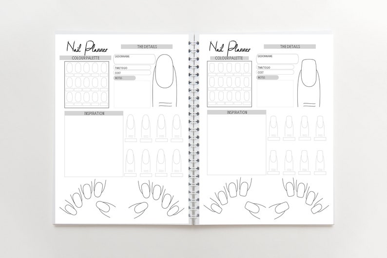 Nail Art Planning Book - Nail Technician Design Book - Beauty Salon ...