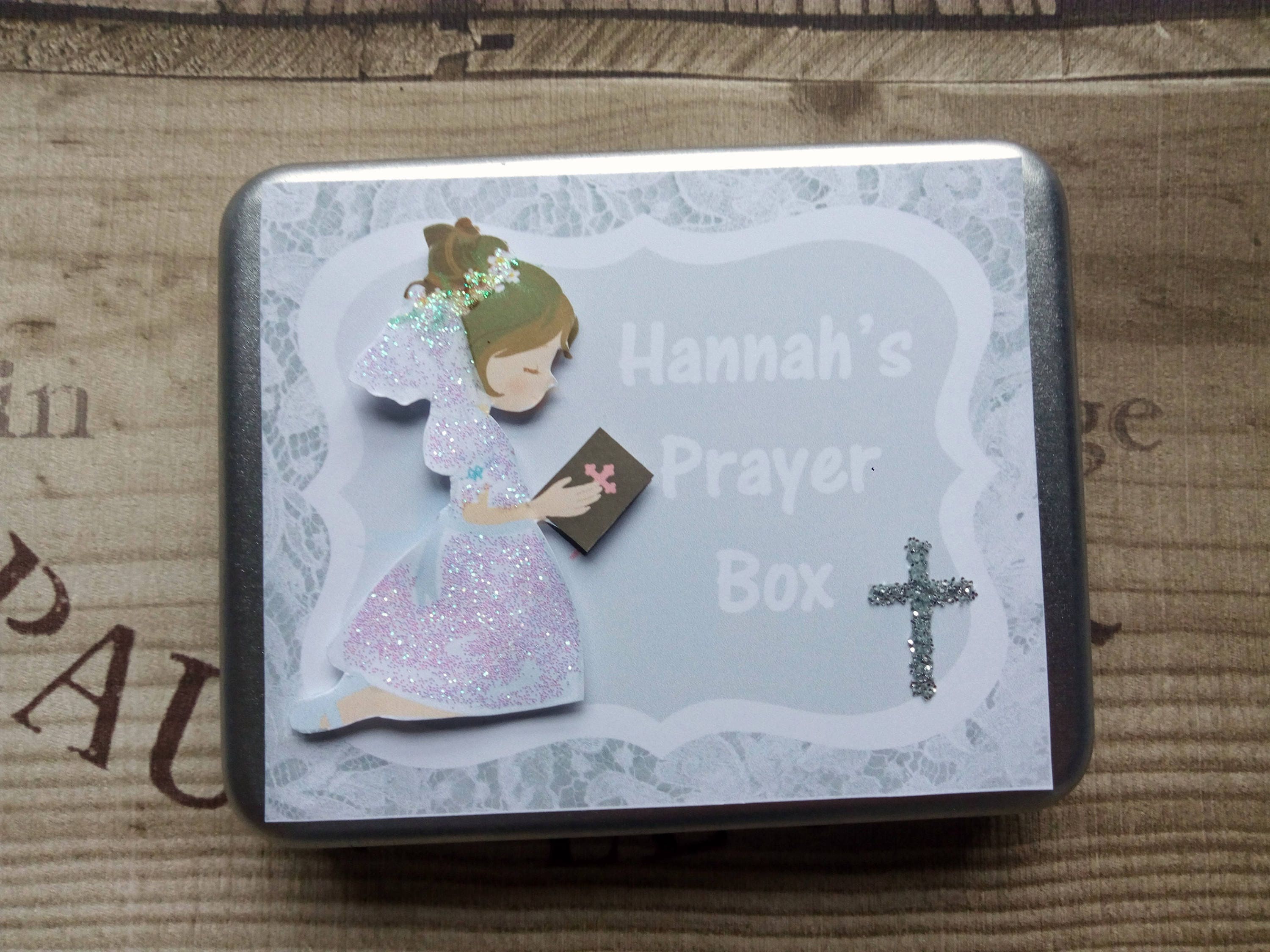 Prayer Tin - Prayer Box - Personalised Prayer Tin - Communion Prayer ...