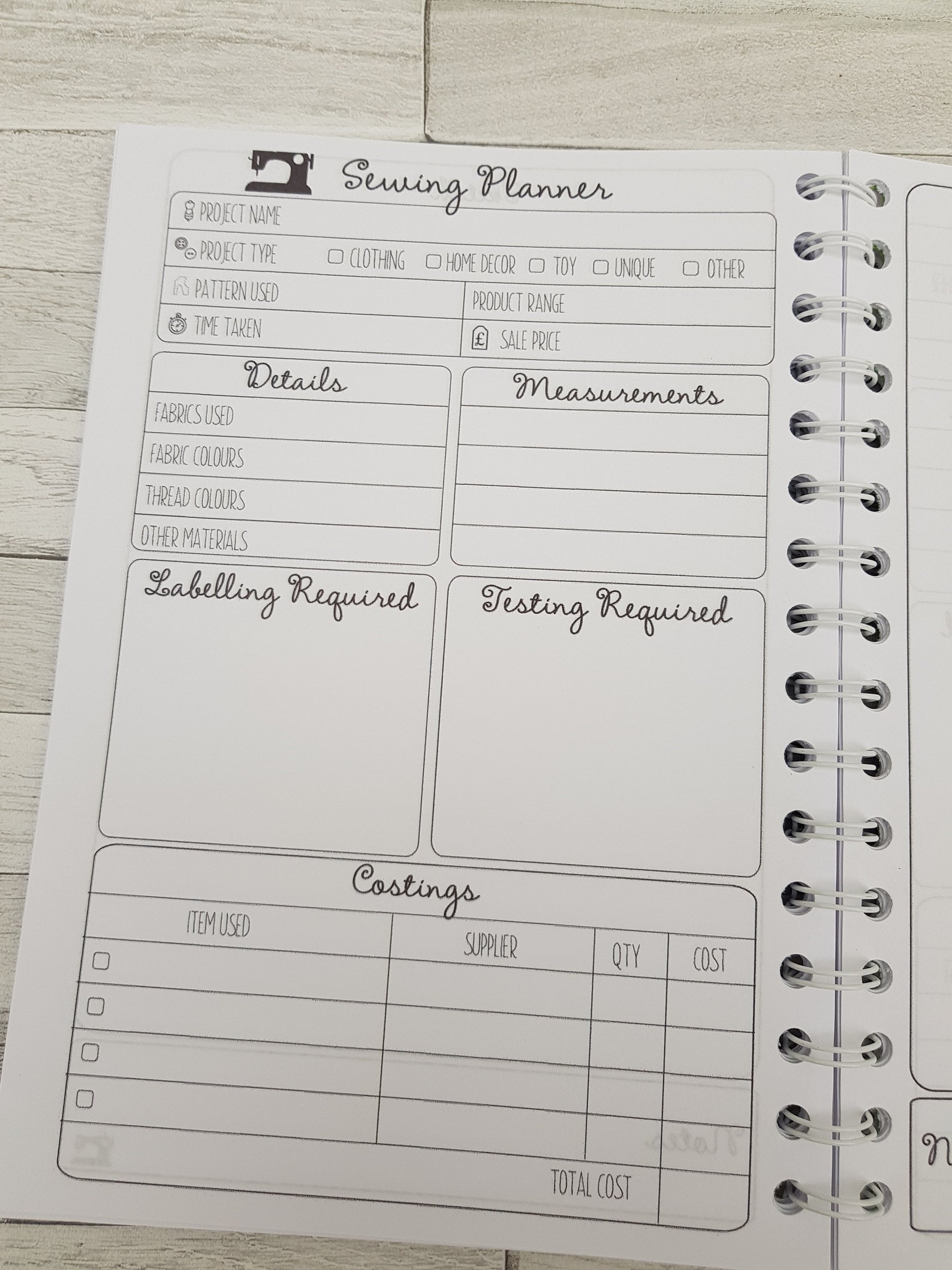 Sewing Planning Book Fabric Crafts Maker Design Book - Etsy UK