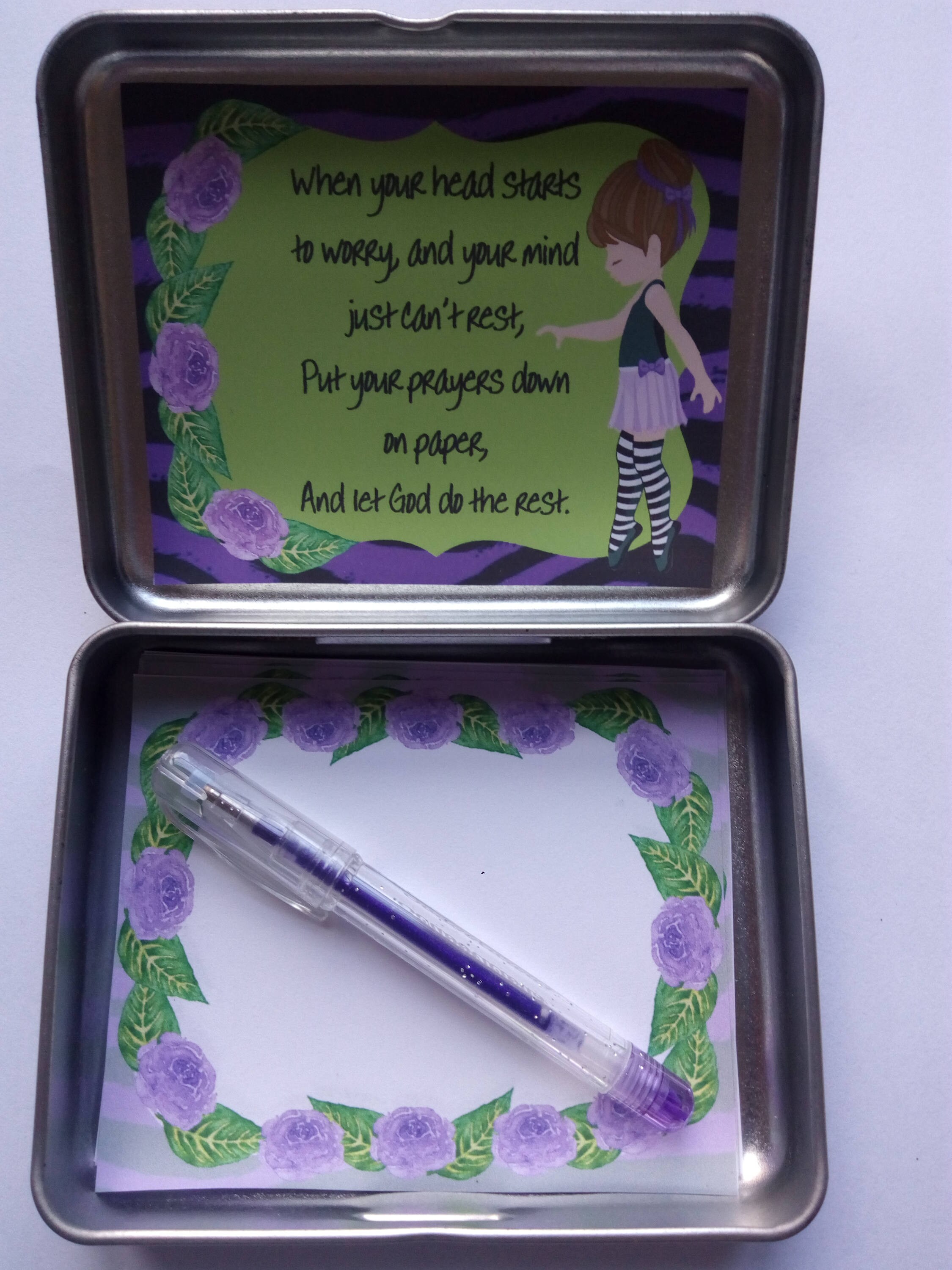 Prayer Tin Christening Gift Religious Box - Etsy UK
