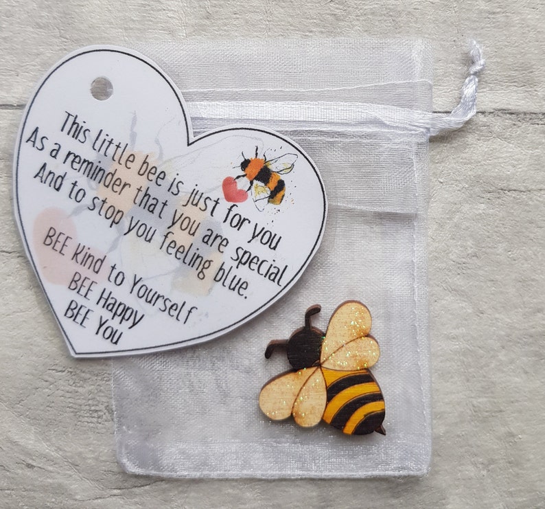 Bee Positivity Gift Pocket Hug Anxiety Aid Bee Gift - Etsy UK