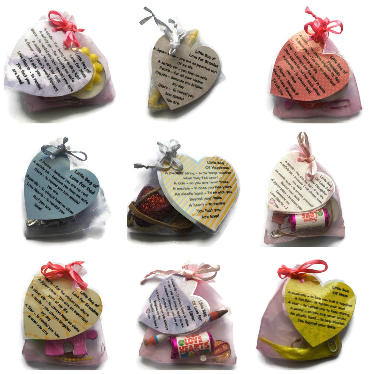 Little Bag of - Friendship Bag - Bag of Love - Happiness - Bag of Hope ...