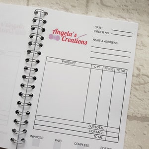 Order Book - Spiral Bound Order Book - Custom Order Book - Small ...