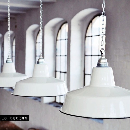 Industrial Factory Shade Enamel Ceiling Lighting - Etsy