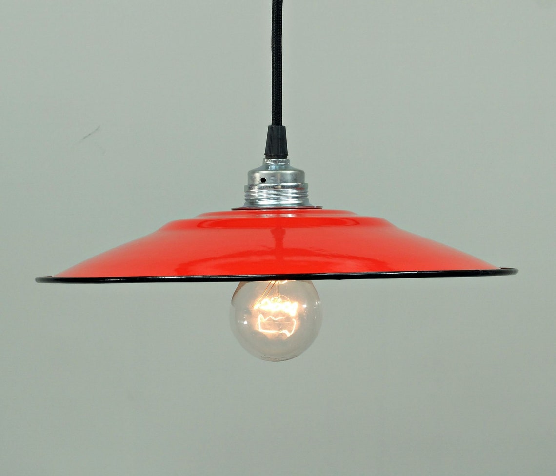 Industrial Factory Shade Enamel Ceiling Lighting - Etsy