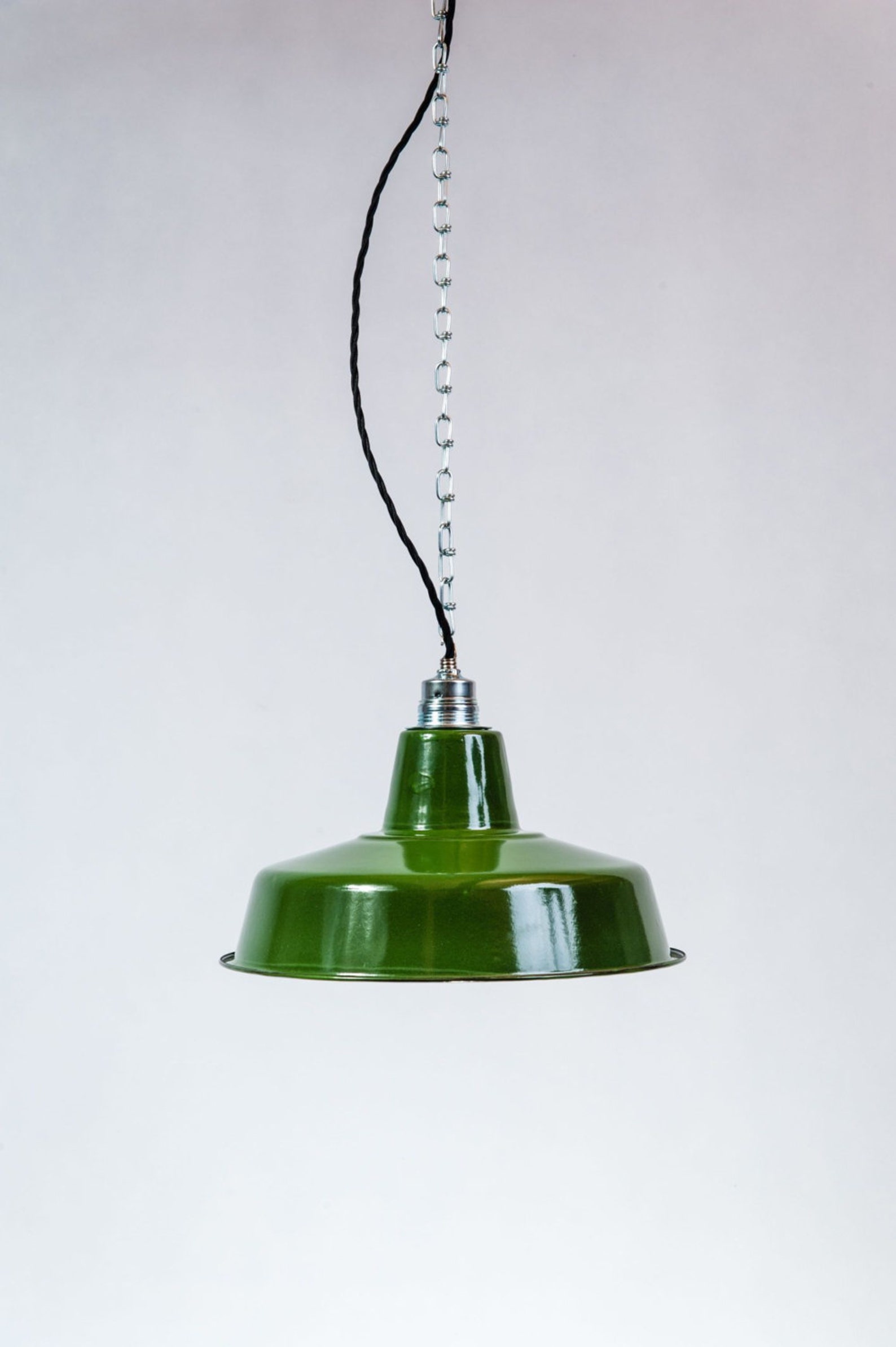 B-grade!! Factory Lamp 31cm 12" Enamel Lamp Green - Etsy