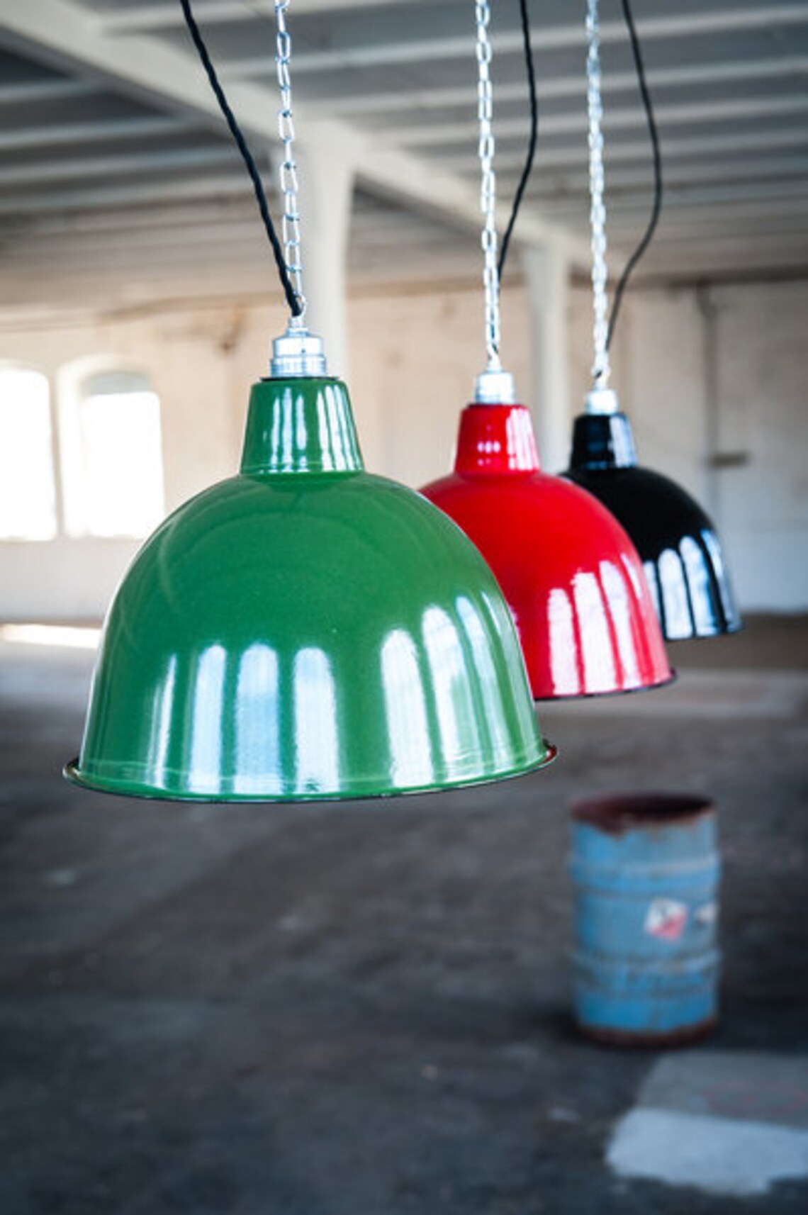 Factory Lamp Round 36 Cm Enamel Lamp Enamel - Etsy