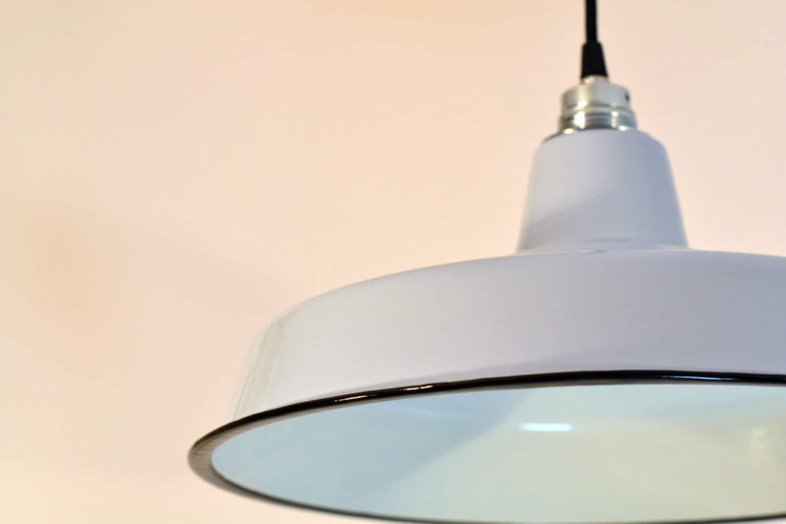 Industrial Factory Shade Enamel Ceiling Lighting - Etsy