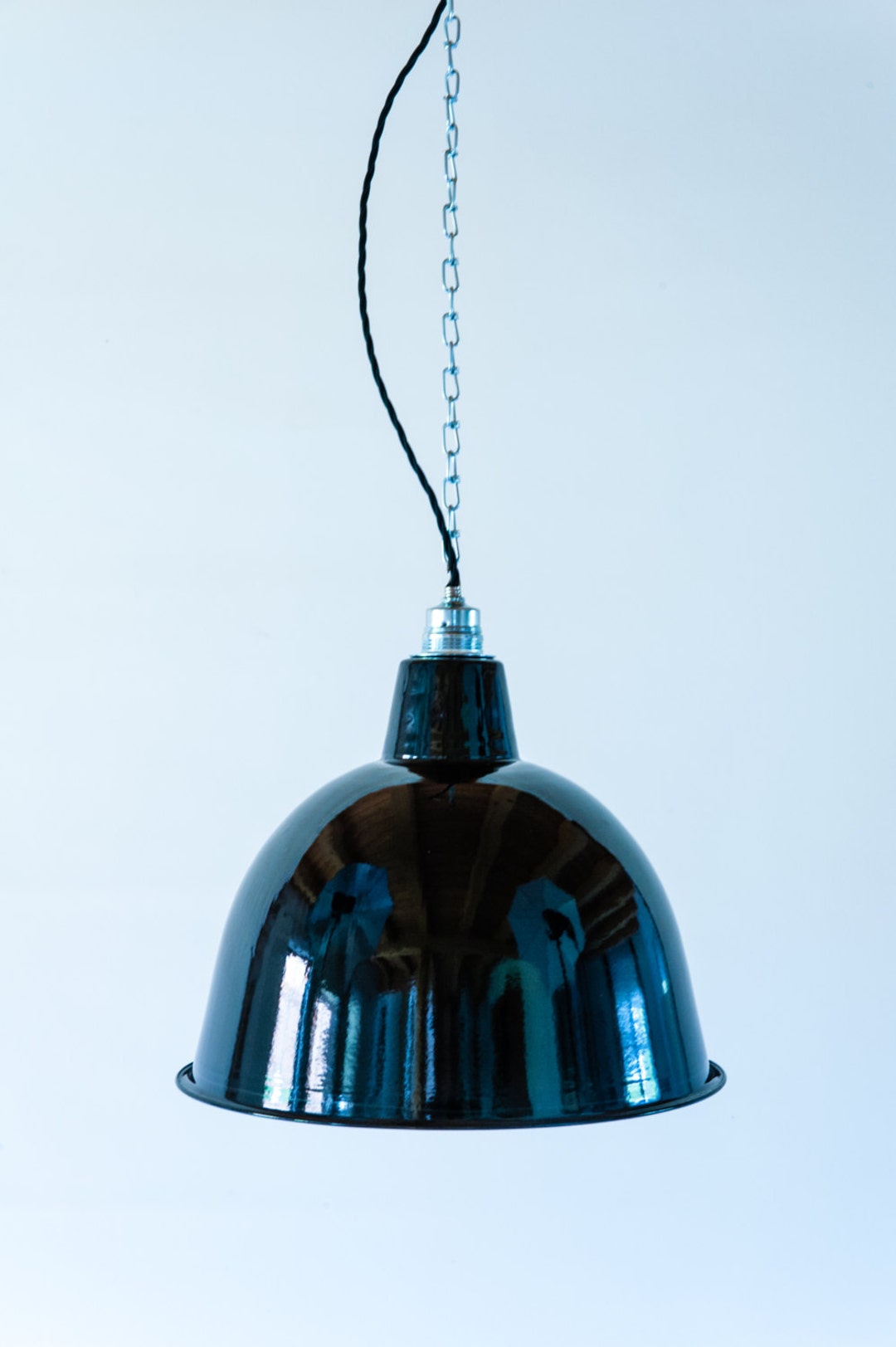 Industrial Factory Shade 14" Enamel Ceiling Lighting Lamp - Etsy