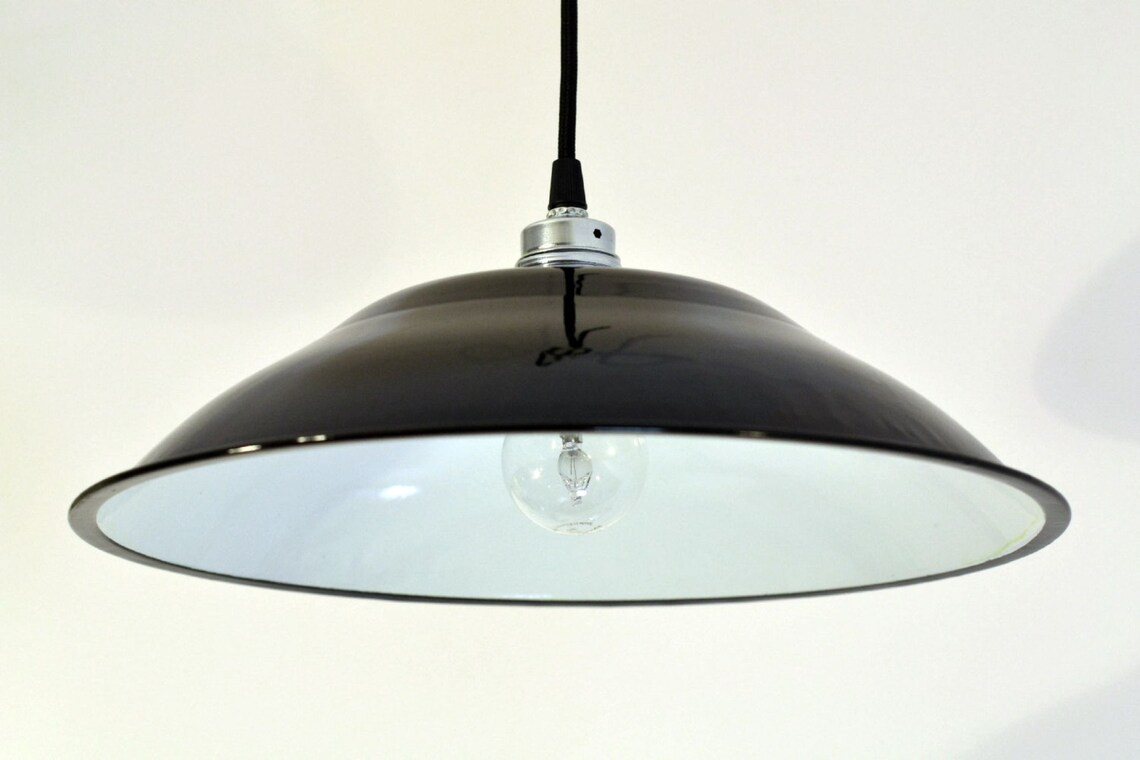 Industrial Factory Shade Enamel Ceiling Lighting Lamp - Etsy