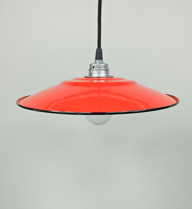 Industrial Factory Shade Enamel Ceiling Lighting - Etsy