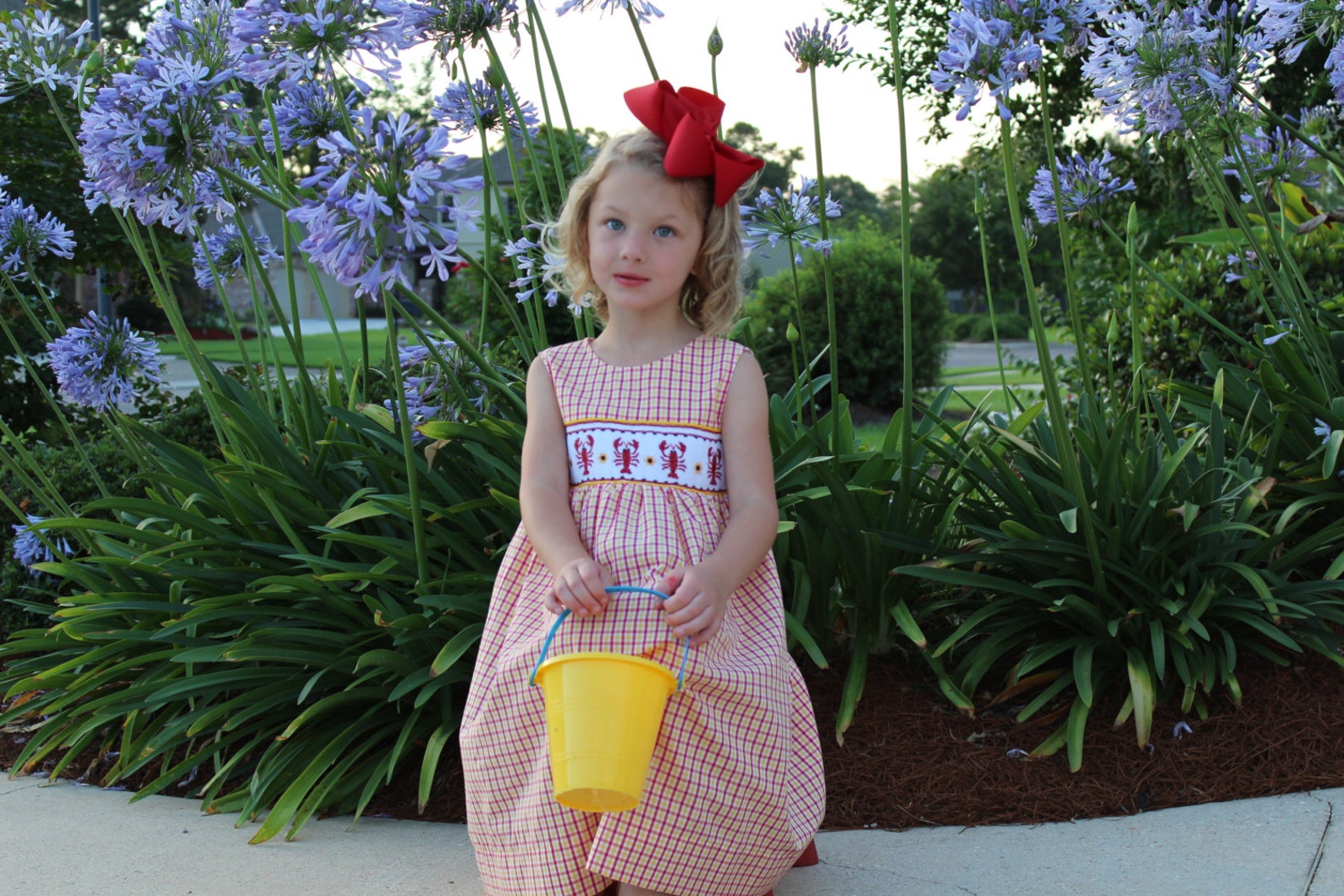 Red Hot Crawfish Custom Smocked Dress by CutieP2Tee Kids // | Etsy