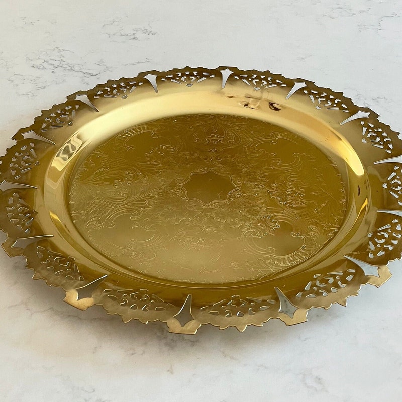 Gold Serving Tray - Etsy