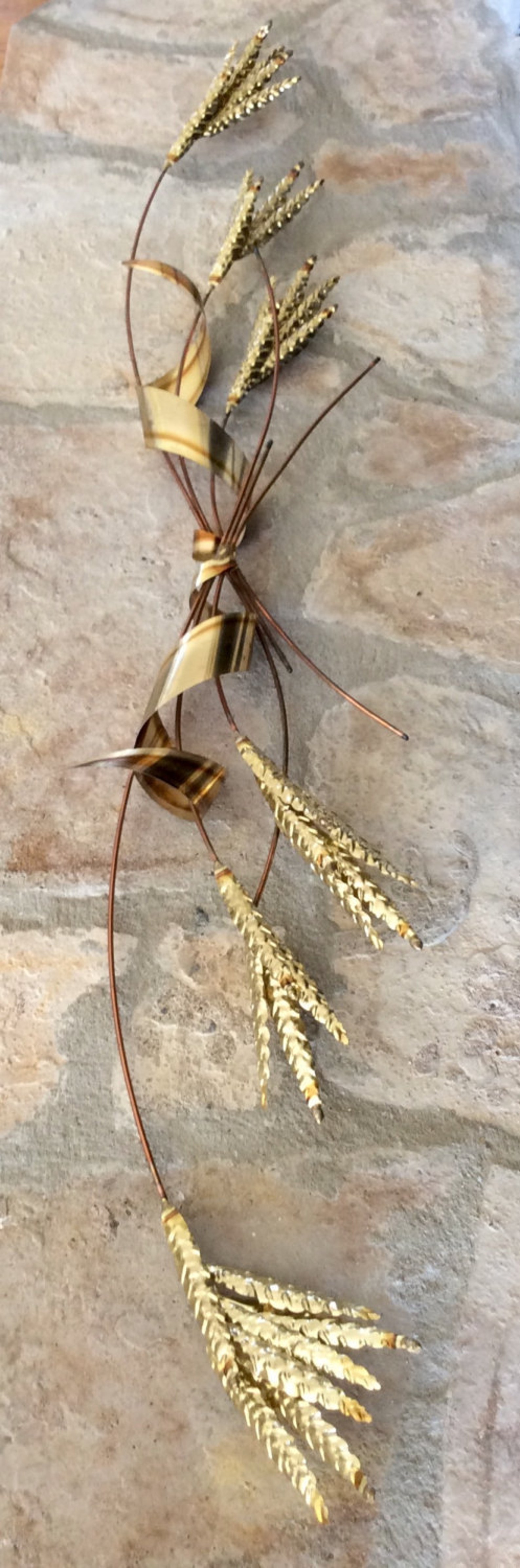 Pair of Vintage Gold Metal Wheat Wall Hangings Wheat Stalks - Etsy