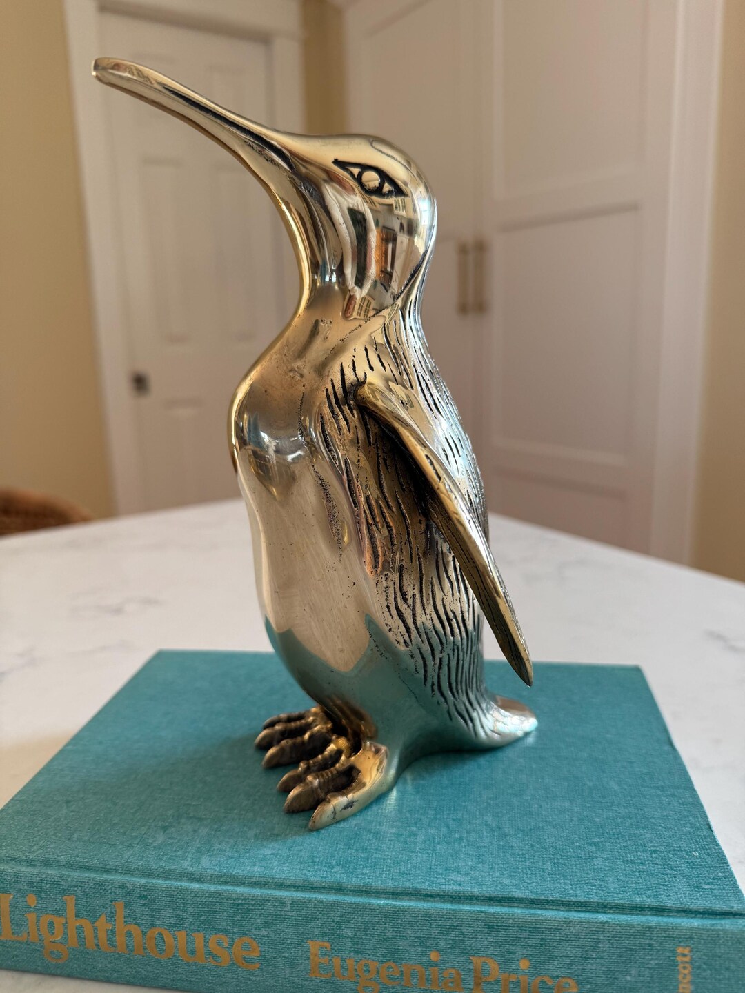 Vintage Large Brass Penguin Statue, Made in Korea, Penguin Figurine - Etsy