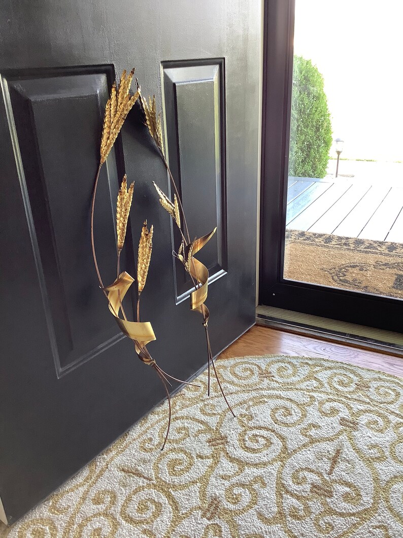 Pair of Vintage Gold Metal Wheat Wall Hangings Wheat Stalks - Etsy
