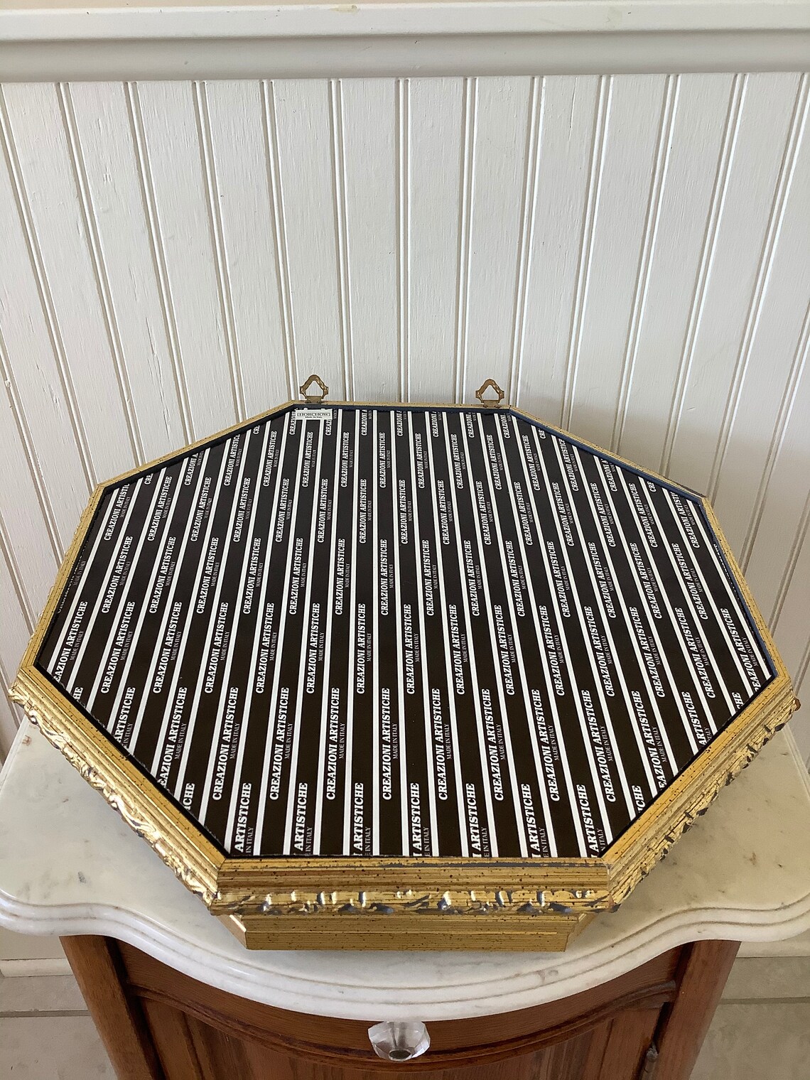 Vintage Italian Gold Octagon Vitrine Wall Case HORCHOW Made | Etsy