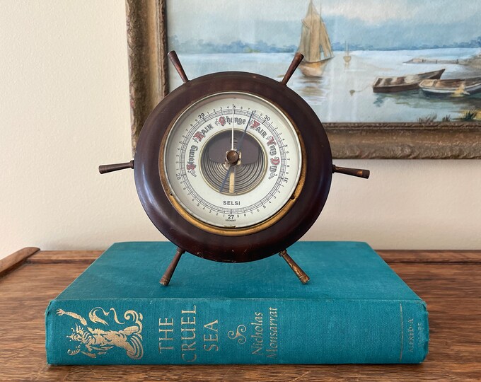 Vintage SELSI Ships Wheel Barometer, Made in Germany, Table Top/wall ...