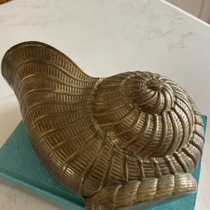 Vintage Brass Nautilus Shell Planter, Chinoiserie, Coastal, Tropical ...