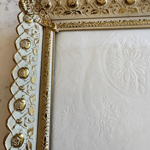 Vintage Gold/whitewashed 8 X 10 Gold Metal Picture Frame, Rose Embossed ...