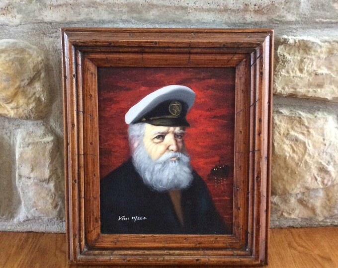 Vintage VAN MEER Captain Painting, Portrait/captain, Ships Captain ...