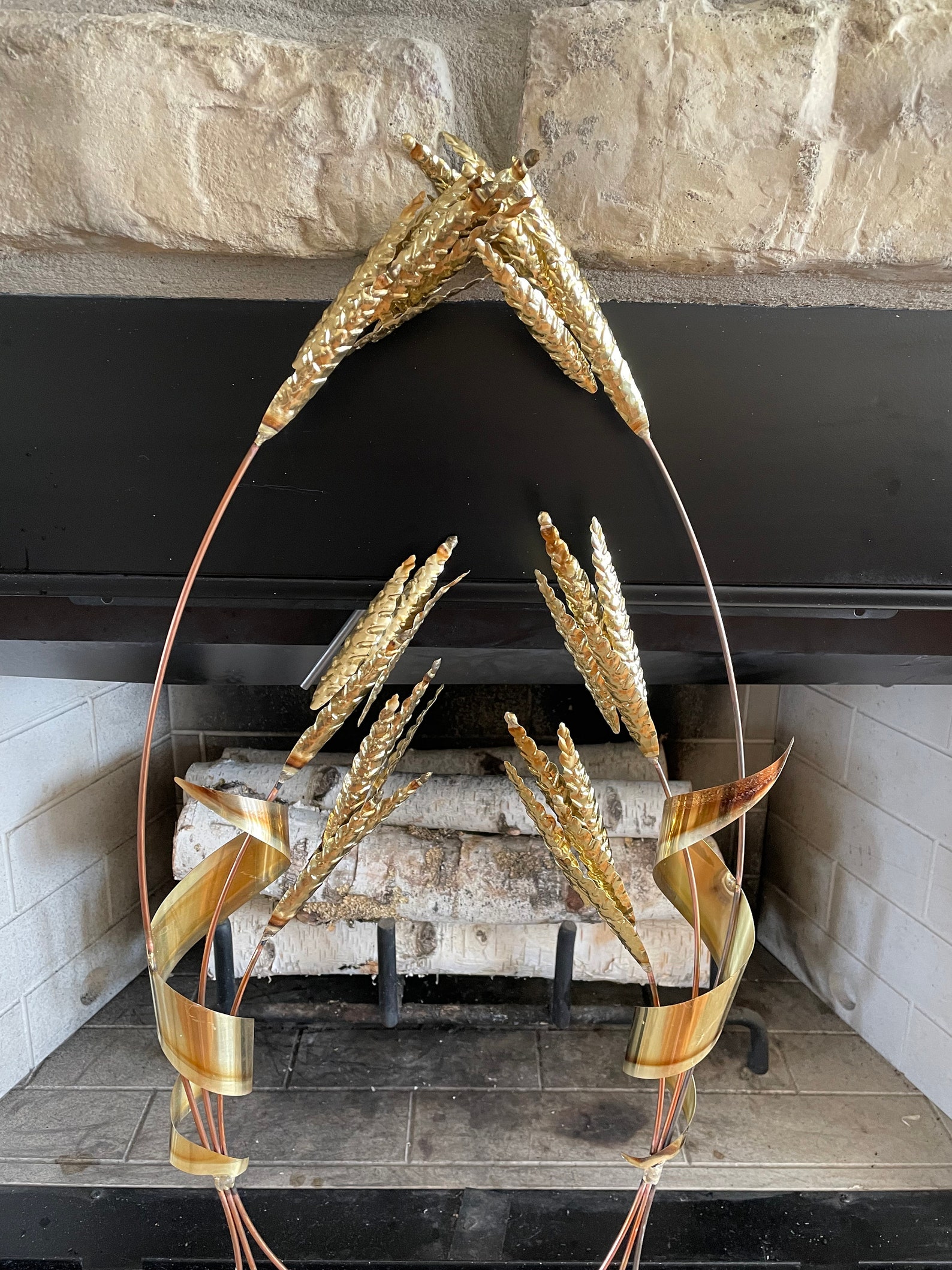 Pair of Vintage Gold Metal Wheat Wall Hangings Wheat Stalks - Etsy