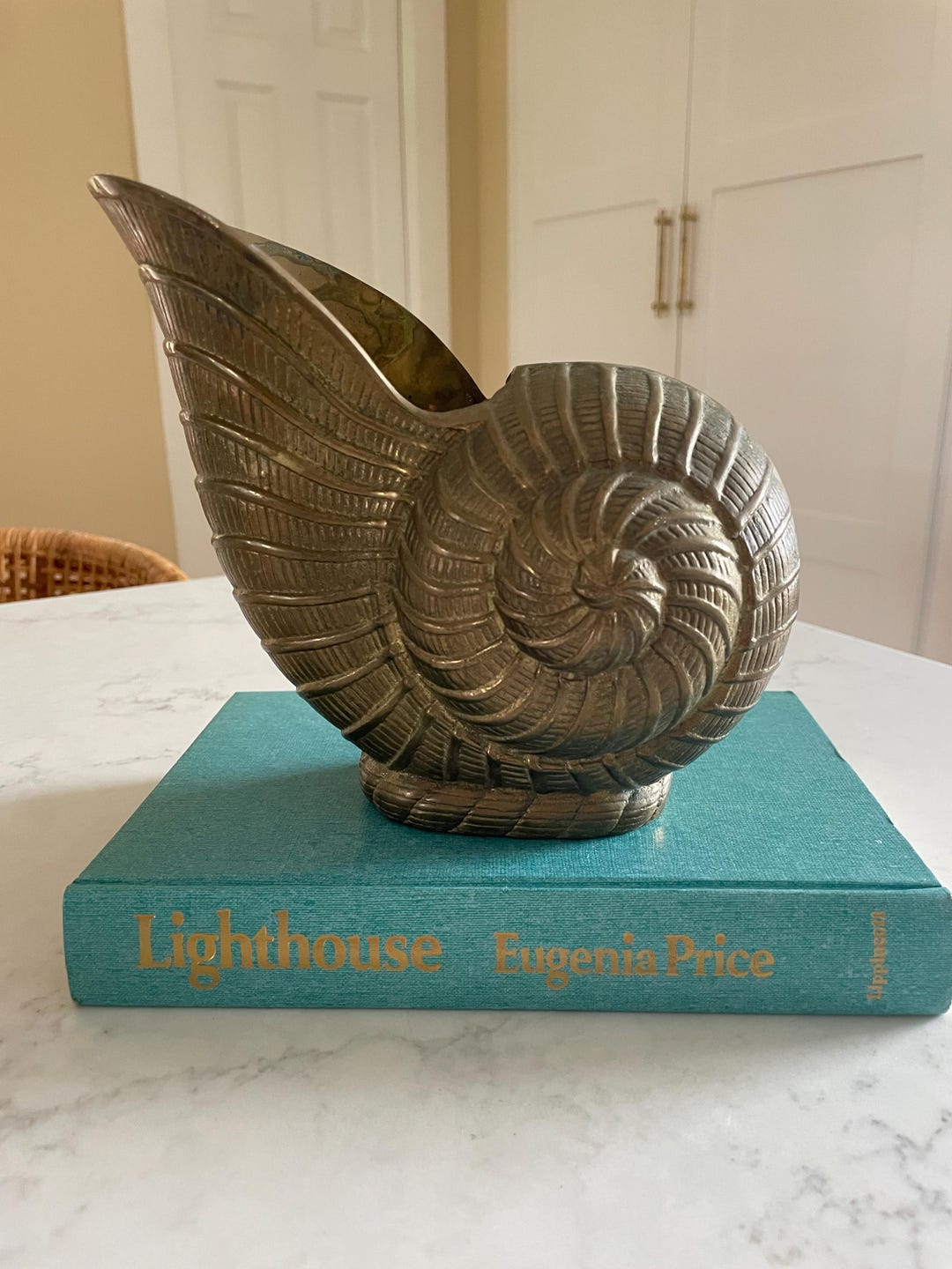 Vintage Brass Nautilus Shell Planter, Chinoiserie, Coastal, Tropical ...