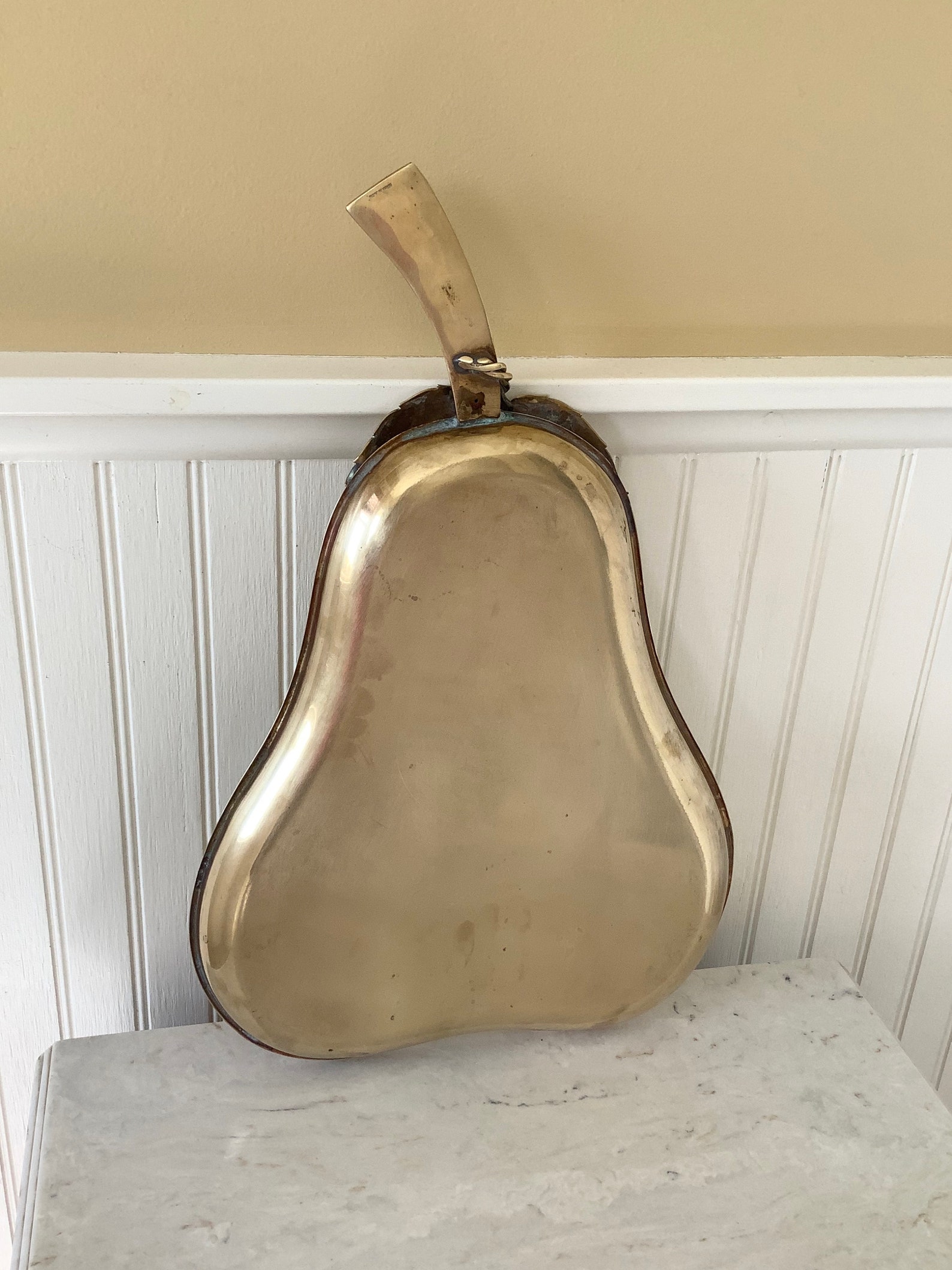 Vintage Large Brass Pear Decorative Serving Tray 17 Brass - Etsy