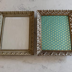 Vintage Gold/whitewashed 8 X 10 Gold Metal Picture Frame, Rose Embossed ...
