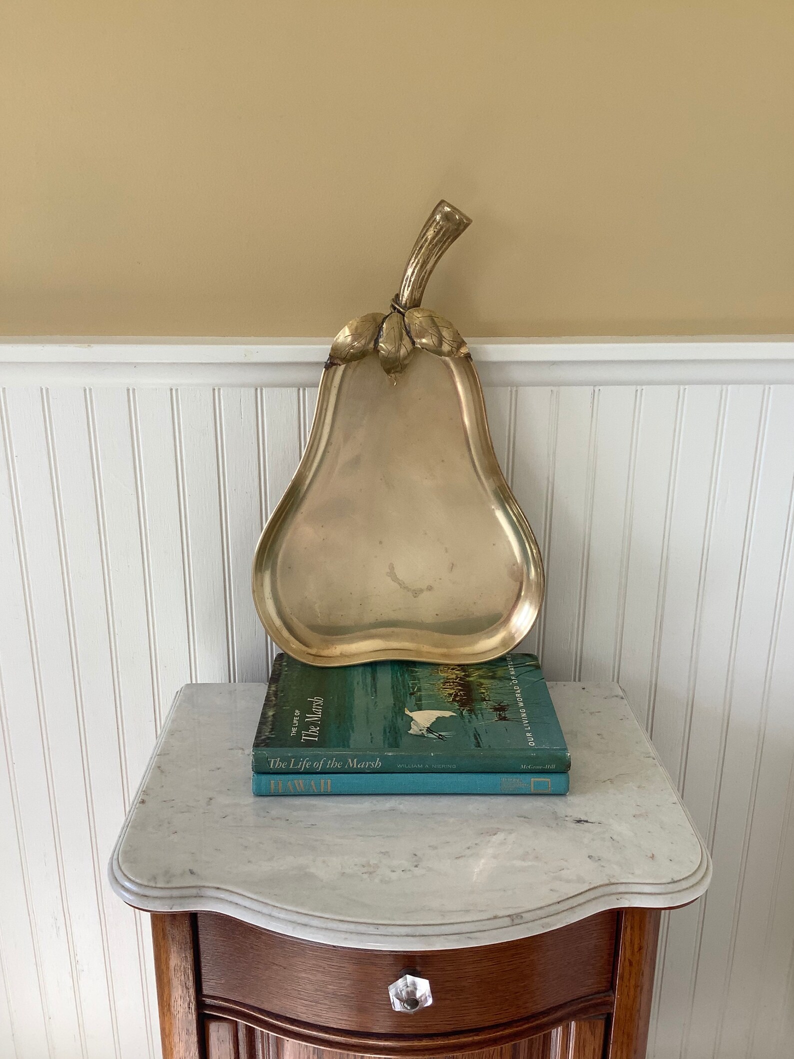 Vintage Large Brass Pear Decorative Serving Tray 17 Brass - Etsy