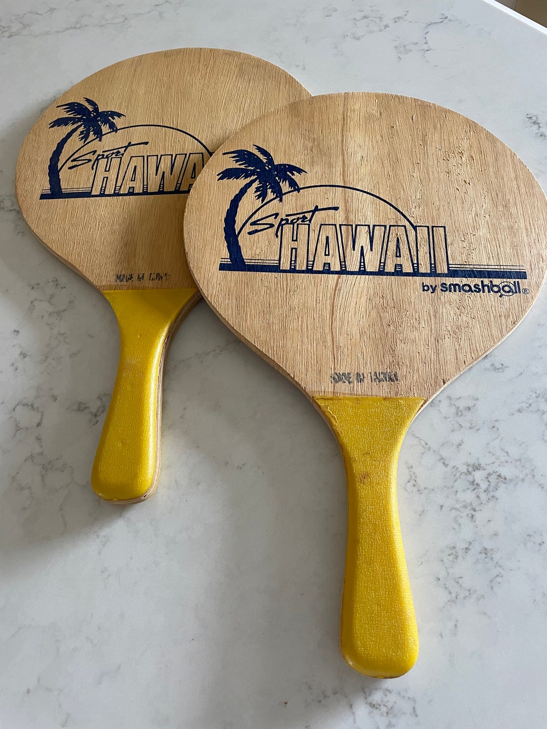 Vintage Smashball Hawaii Wooden Paddles, Sport, Beach, Retro Game Room ...