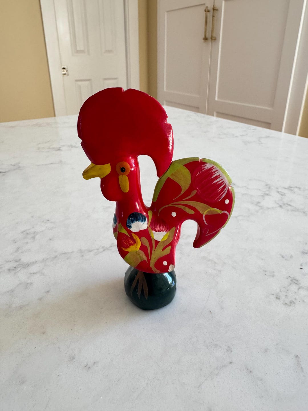 Vintage Portuguese Folk Art Rooster, Good Luck/hand Painted/made in ...