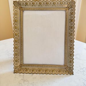 Vintage Gold/whitewashed 8 X 10 Gold Metal Picture Frame, Rose Embossed ...