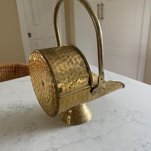 Vintage Hammered Brass Scuttle Bucket, Small Coal Bucket, Fireplace ...