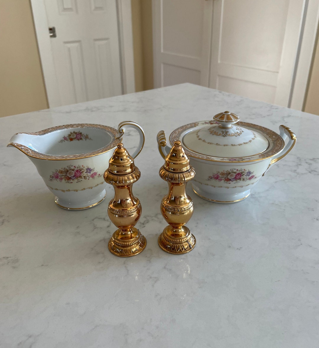 Vintage NORITAKE China Serving Set Salt & - Etsy