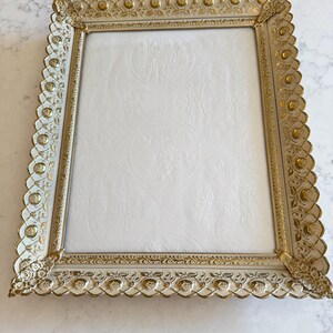Vintage Gold/whitewashed 8 X 10 Gold Metal Picture Frame, Rose Embossed ...