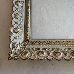Vintage Gold/whitewashed 8 X 10 Gold Metal Picture Frame, Rose Embossed ...