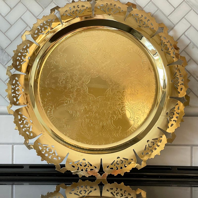 Gold Serving Tray - Etsy
