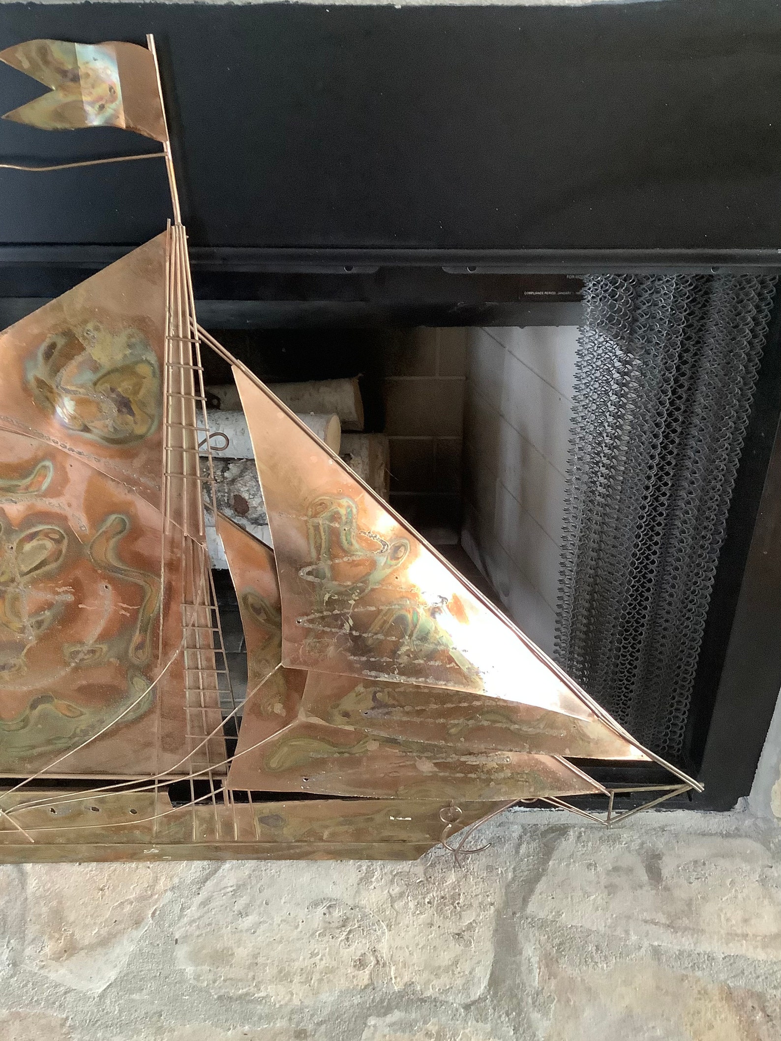 Vintage Large 40 Copper Metal Art Clipper Ship Copper Ship - Etsy