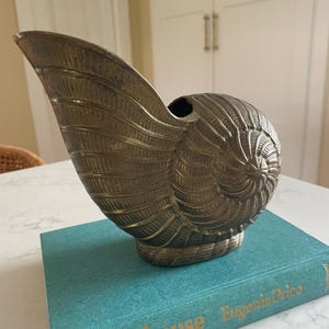 Vintage Brass Nautilus Shell Planter, Chinoiserie, Coastal, Tropical ...